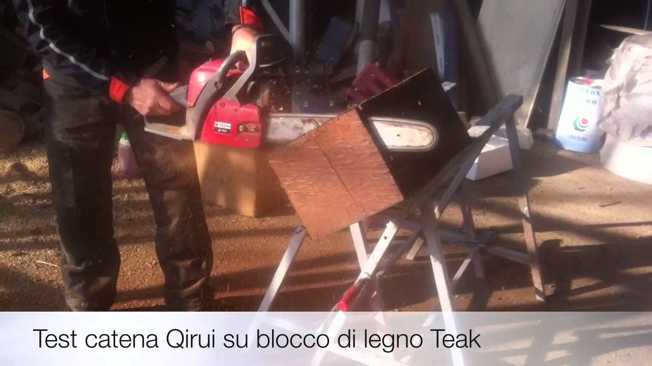 Catena in Widia (test blocco Teak) - Tecno Garden 4/4 - YouTube
