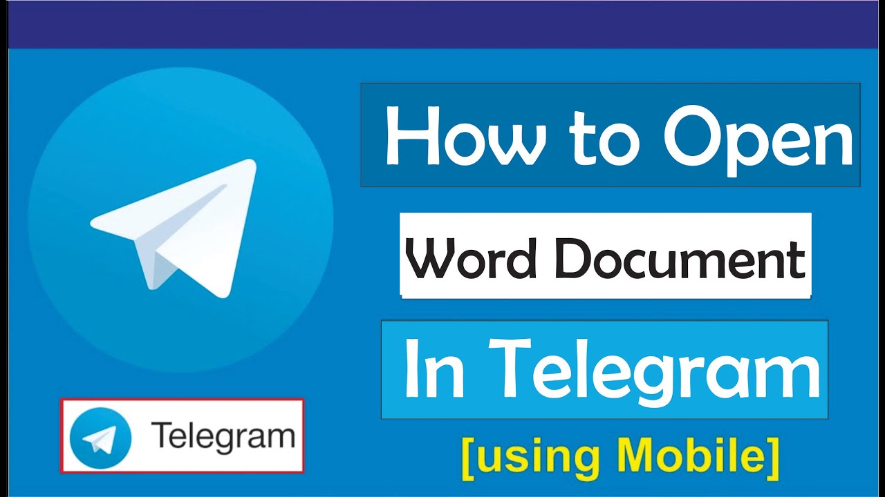 How To Open Word Document In Telegram On Android YouTube How To Open Word Document In Telegram On Android YouTube