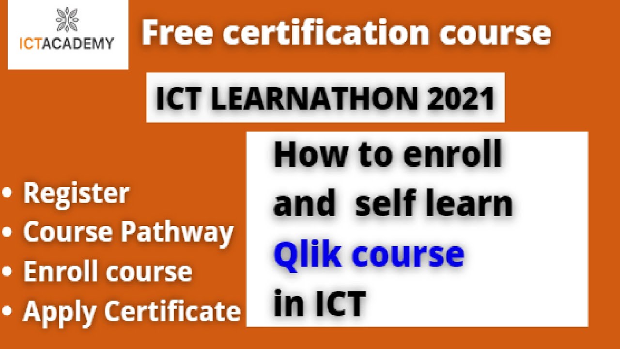 ICT learnathon 2021| How to register Qlik course Apply digital badge ...