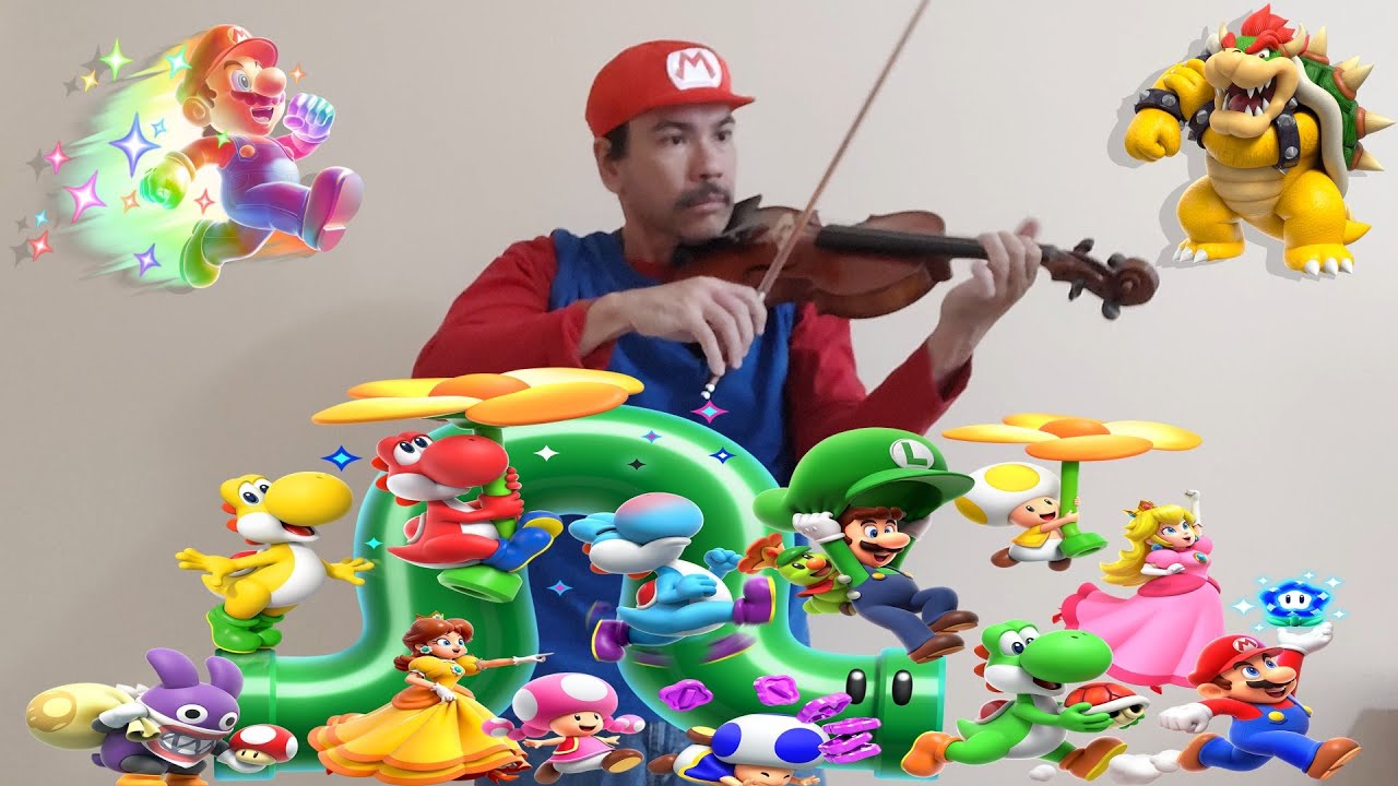 Super Mario Bros Wonder: Title Theme | Violin Cover (Solo Instrumental ...