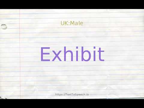 How to pronounce exhibit - YouTube