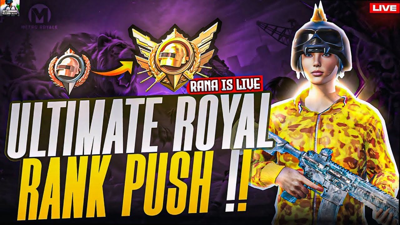 PAID RANK PUSH STARTED ULTIMATE ROYALE PUBG MOBILE | RANA X LIVE - YouTube