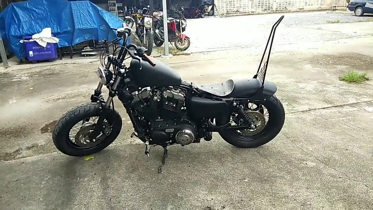sportster 48 / custom build easy chopper / bugbike shop - YouTube