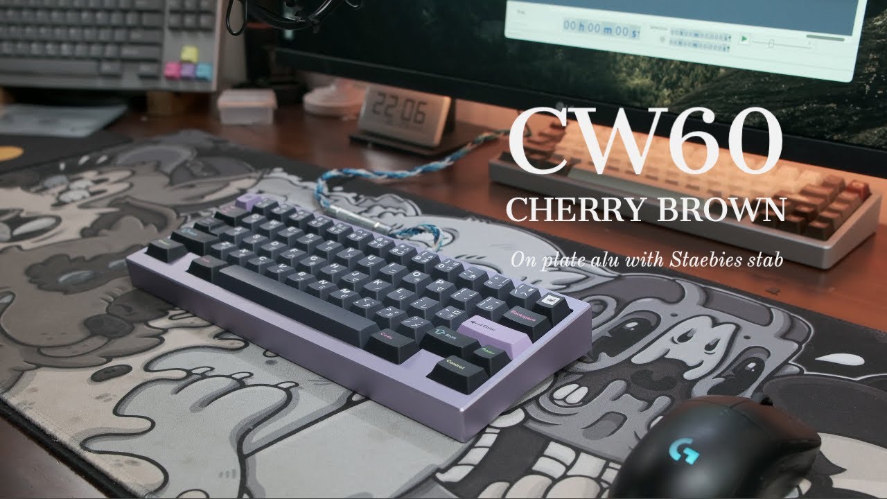 CW60 - Cherry MX Vintage Brown Switches - YouTube