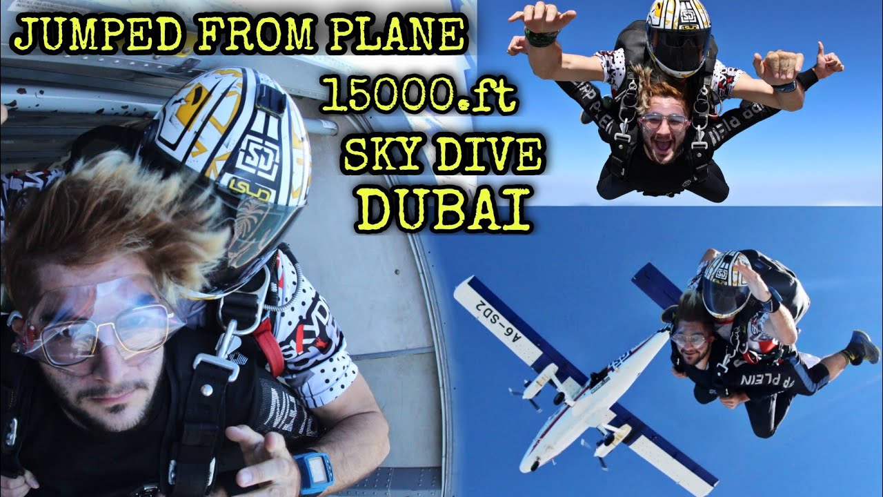 "JUMPED FROM PLANE"-"SKY DIVE DUBAI" 'Life Time Experience' - YouTube