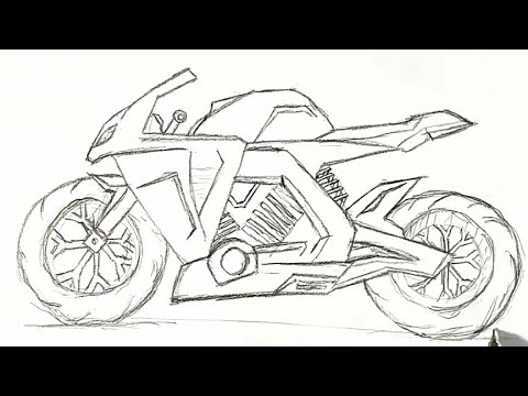 How To Draw A BIKE (Step By Step) - YouTube
