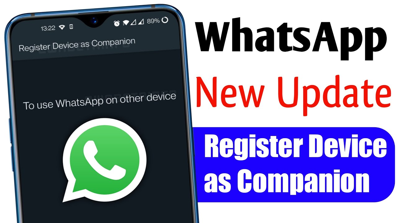 WhatsApp New Update || Register Device as Companion || WhatsApp New ...