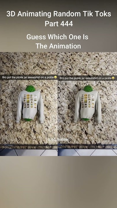 Bro put the pickle jar sweatshirt on a pickle😭(3D Animating Random Videos)(Part 444) #shorts # ...