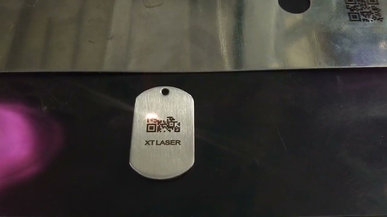 matt QR Code testing on stainless steel with 30w Raycus - YouTube