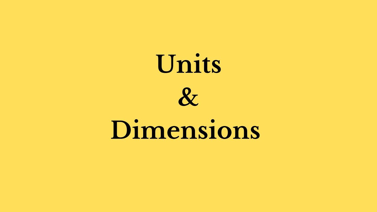 Units & Dimension || WB JELET || Physics - YouTube
