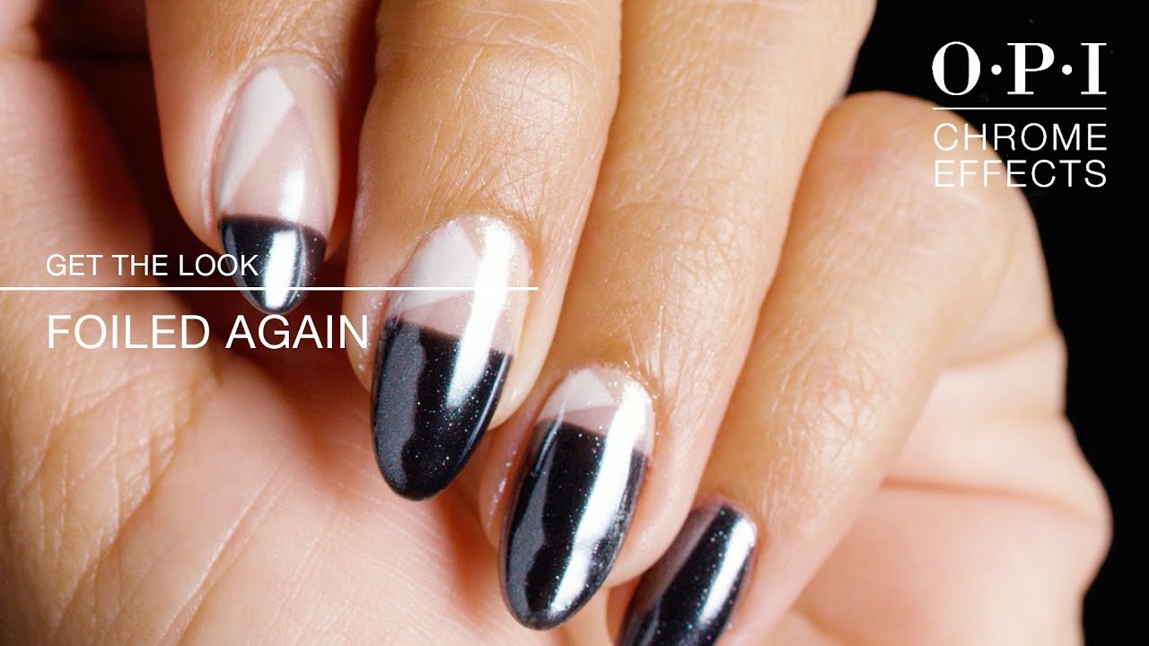 GelColor Nail Art Tutorial: "Foiled Again" | Chrome Effects - YouTube