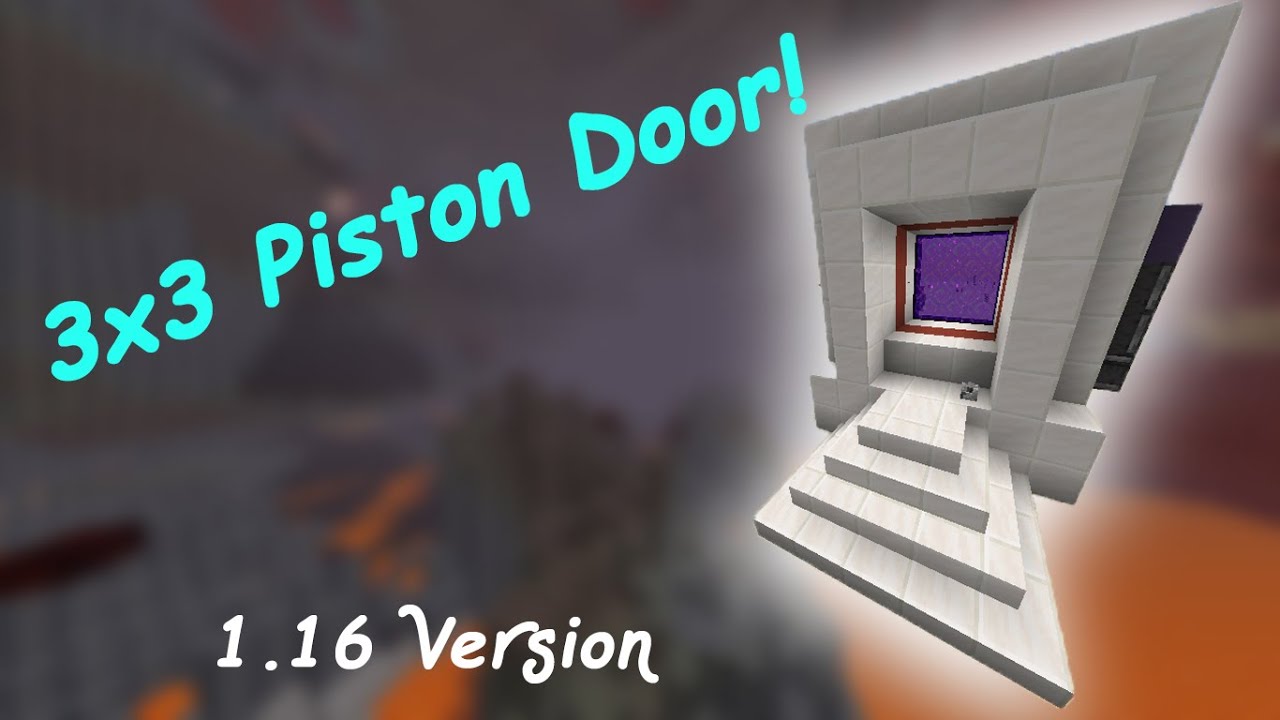 Fastest 3x3 Piston door in Minecraft! [Java/Bedrock/PE] - YouTube