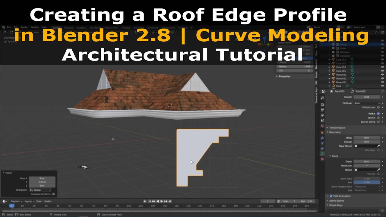 How to Create a roof edge profile in Blender 2.8 | Architectural ...