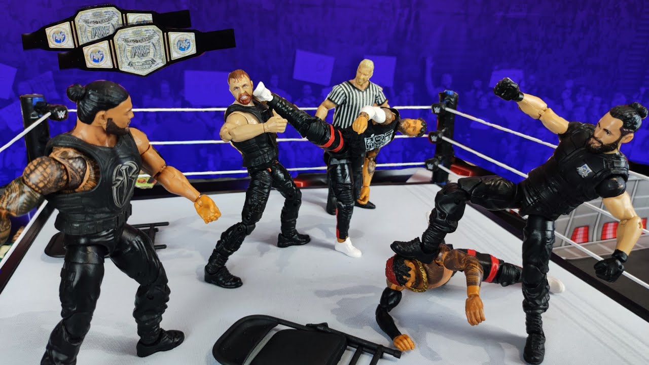 The Usos VS The Shield - WWE ACTION FIGURES MATCH ! AWF Tag Team ...