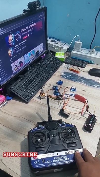 How binding FS-CT6B#transmitter to FS-R6B #reciver ||using 12 LI-ON #battery and 30A ESC &1400 ...