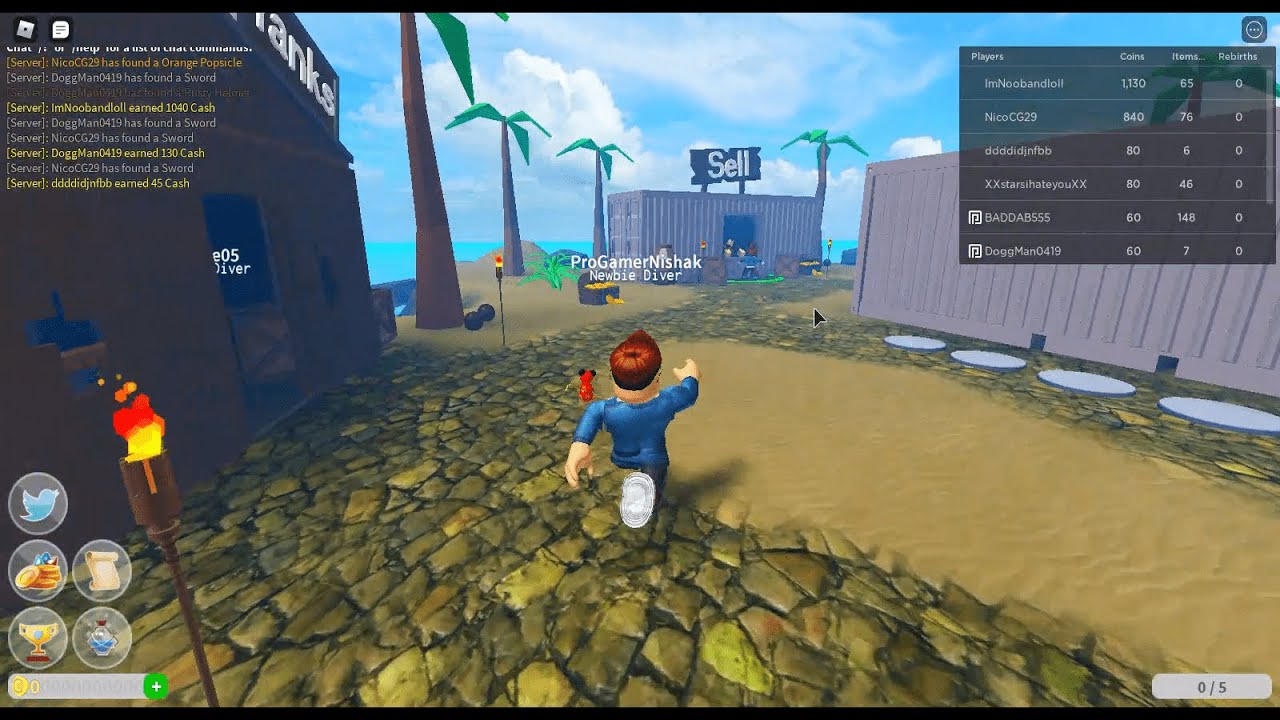 Roblox scuba diving simulator and more - YouTube