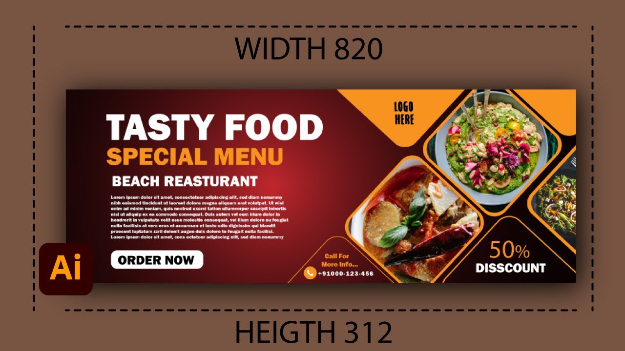 Facebook Cover page Design | Adobe Illustrator - YouTube