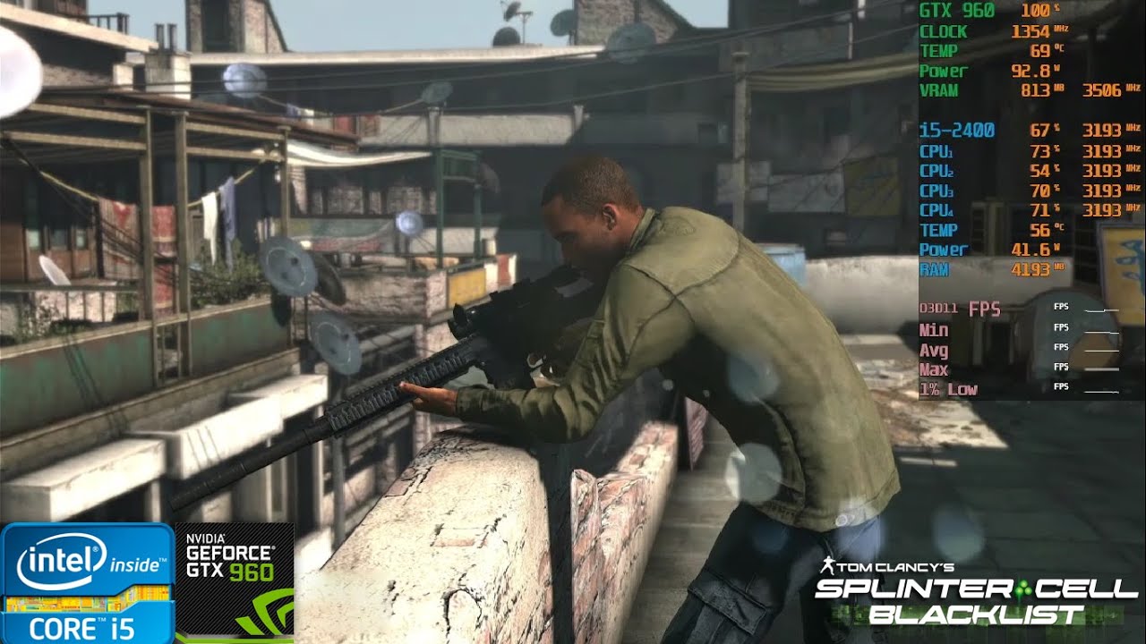 Tom Clancy's Splinter Cell: Blacklist | GeForce GTX 960 | Intel Core i5-2400 - YouTube