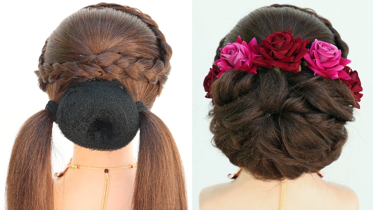 new-fashioned juda hairstyle for wedding look | new bridal hairstyle ...