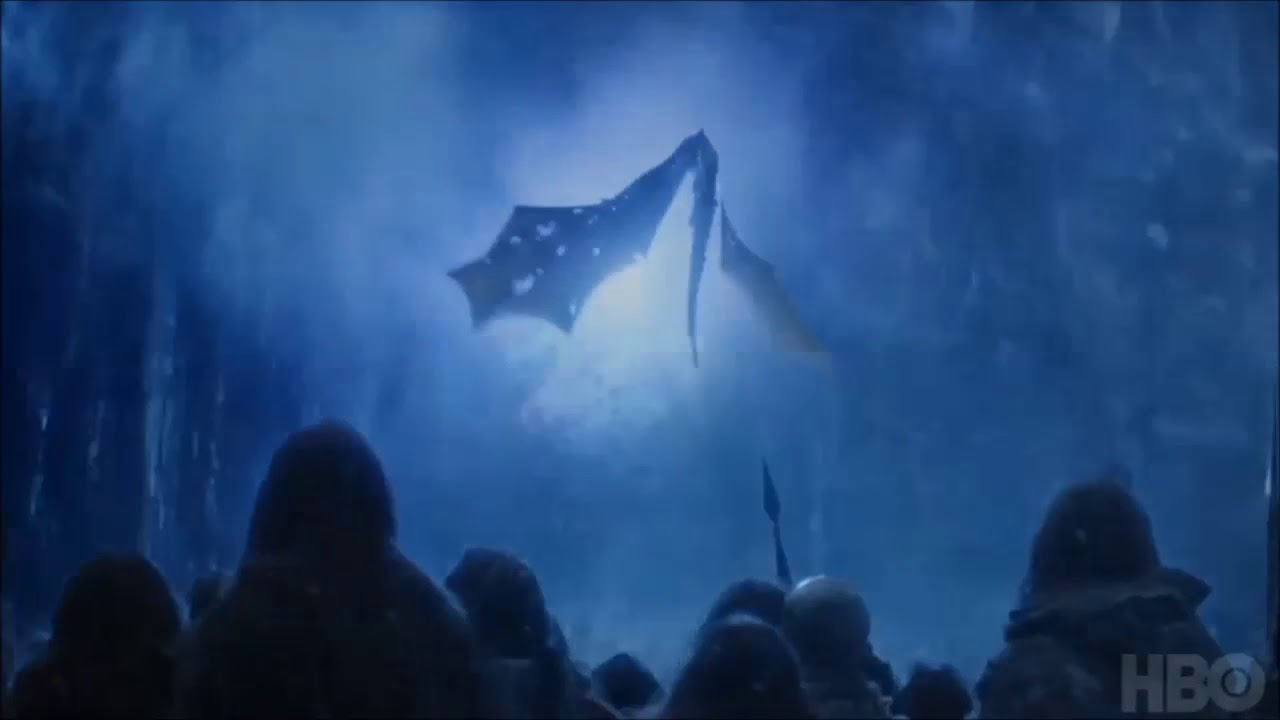 Game of Thrones - The Dragon and The Wolf - Viserion destroys the Wall ...
