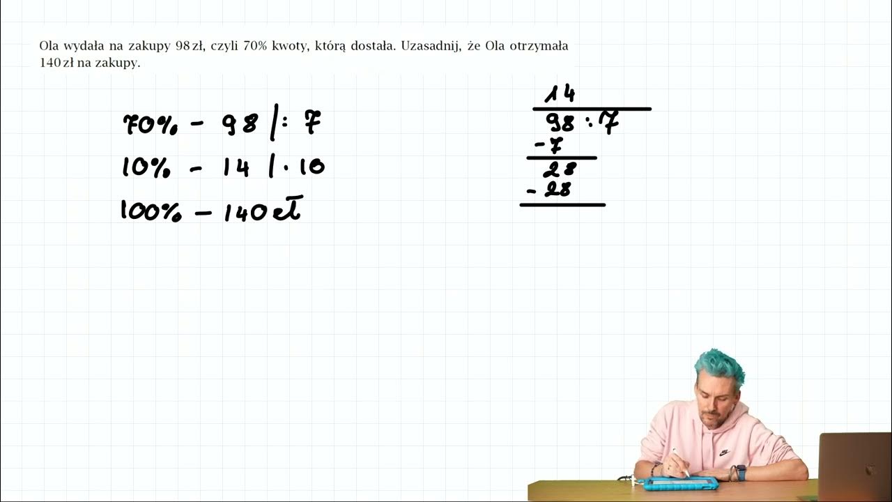 OBLICZANIE LICZBY GDY DANY JEST PROCENT - YouTube