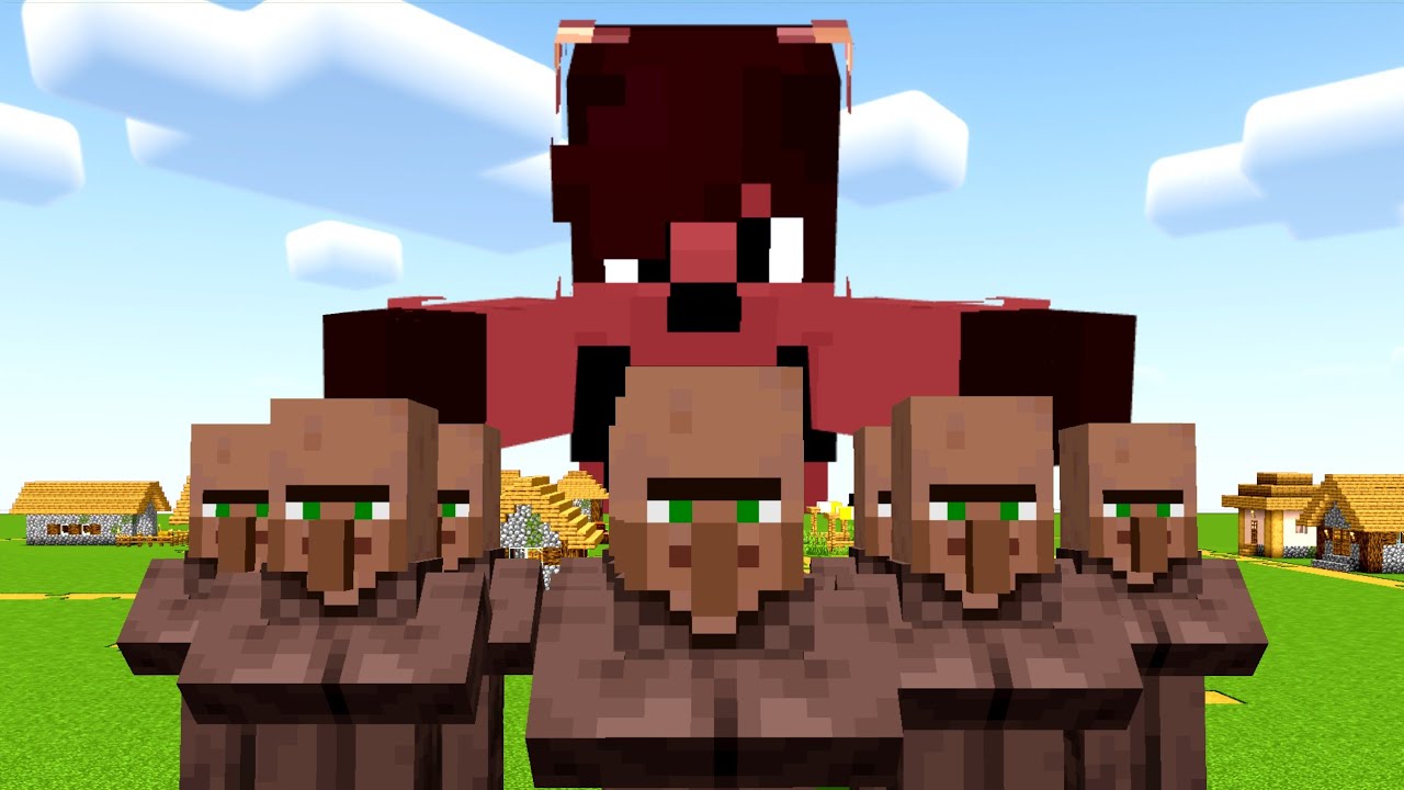 HICE una GUERRA de ALDEANOS en MINECRAFT - YouTube