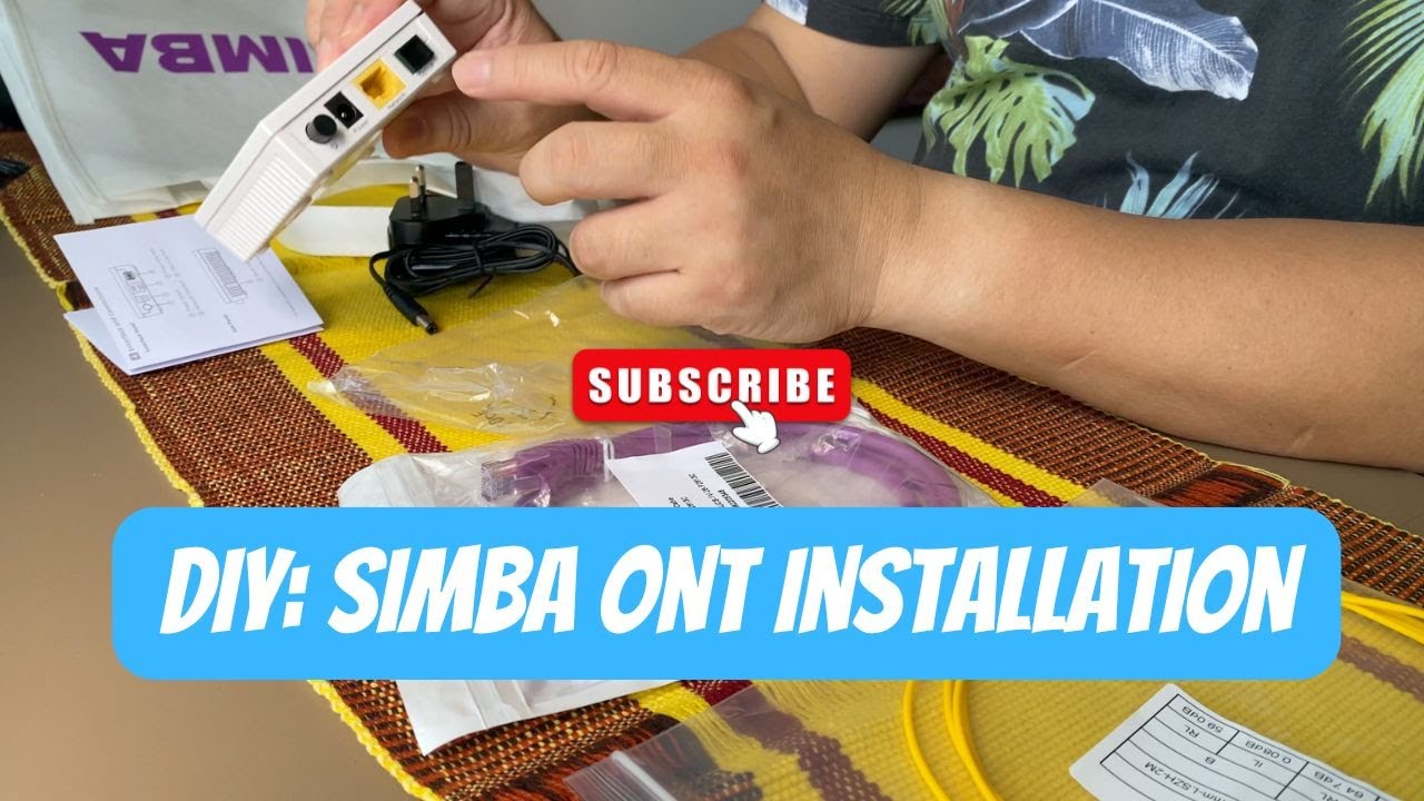 DIY: SIMBA Broadband ONT installation | #redprawntech V56 | #simba # ...