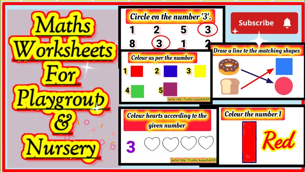 Maths worksheets For Playgroup and Nursery Kids/Maths Worksheets# ...