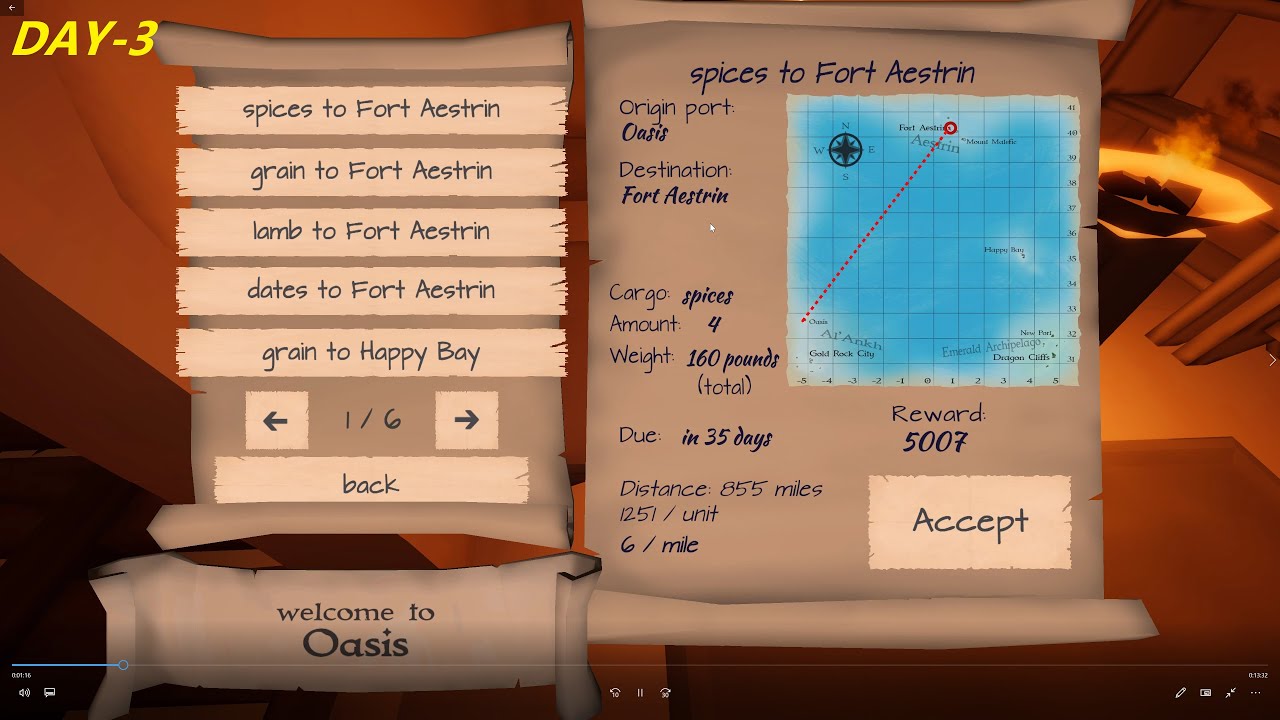 Sailwind Oasis to Fort Aestrin day3 - YouTube