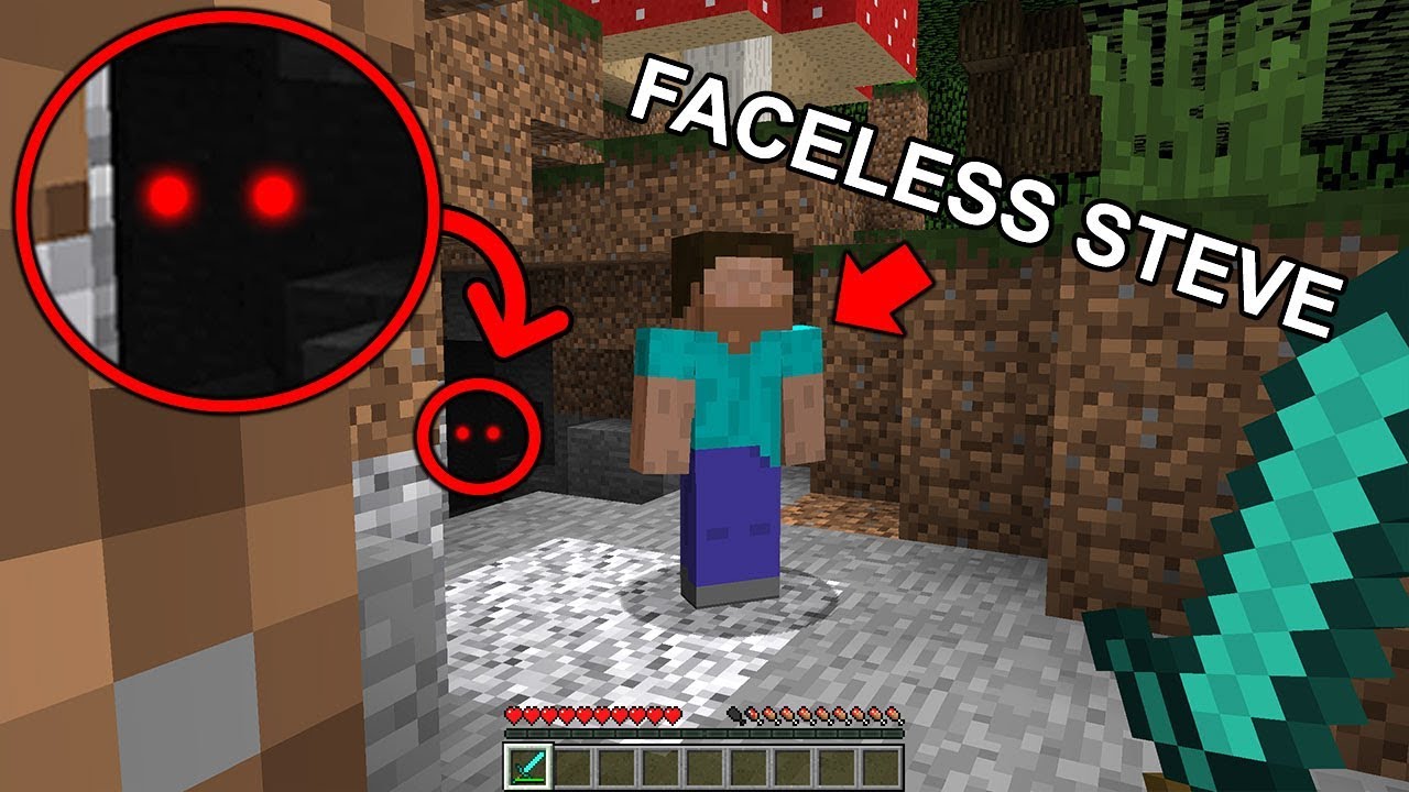 CONFRONTING FACELESS STEVE IN MINECRAFT! - YouTube