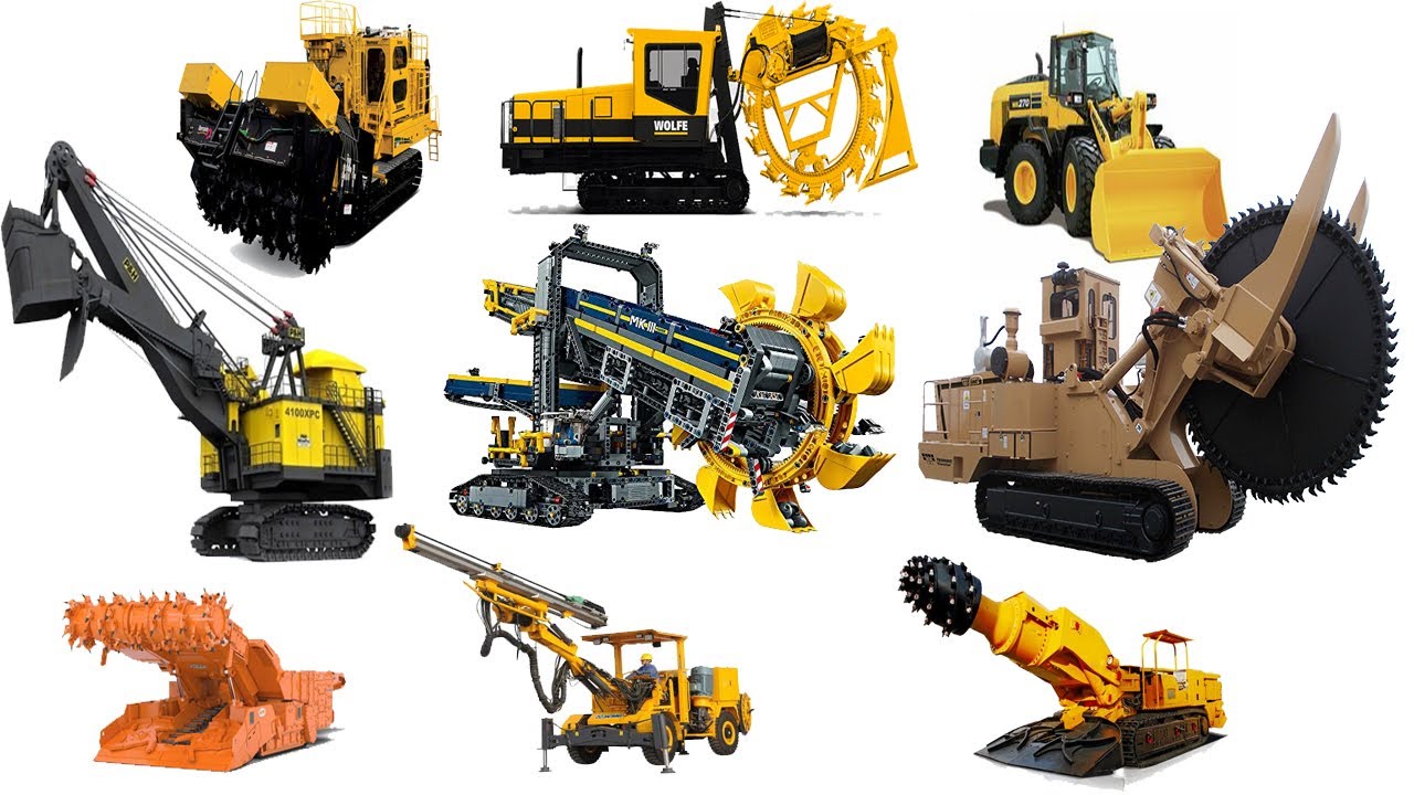 Rock Saw, Trencher, Continous Miner, Power Shovel, Jumbo Dril | heavy ...
