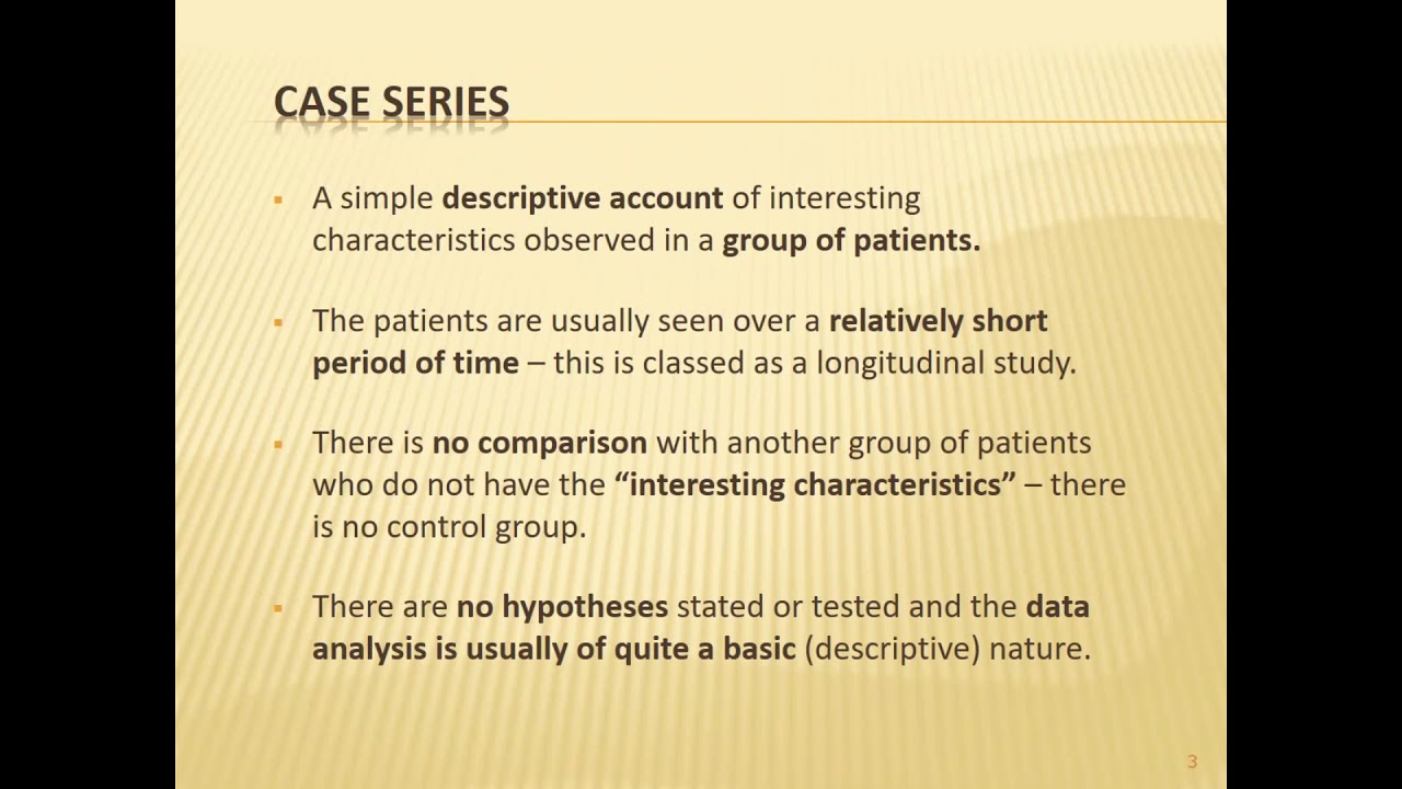 Observational Research Designs: Case Series (RMT01Y3) - YouTube