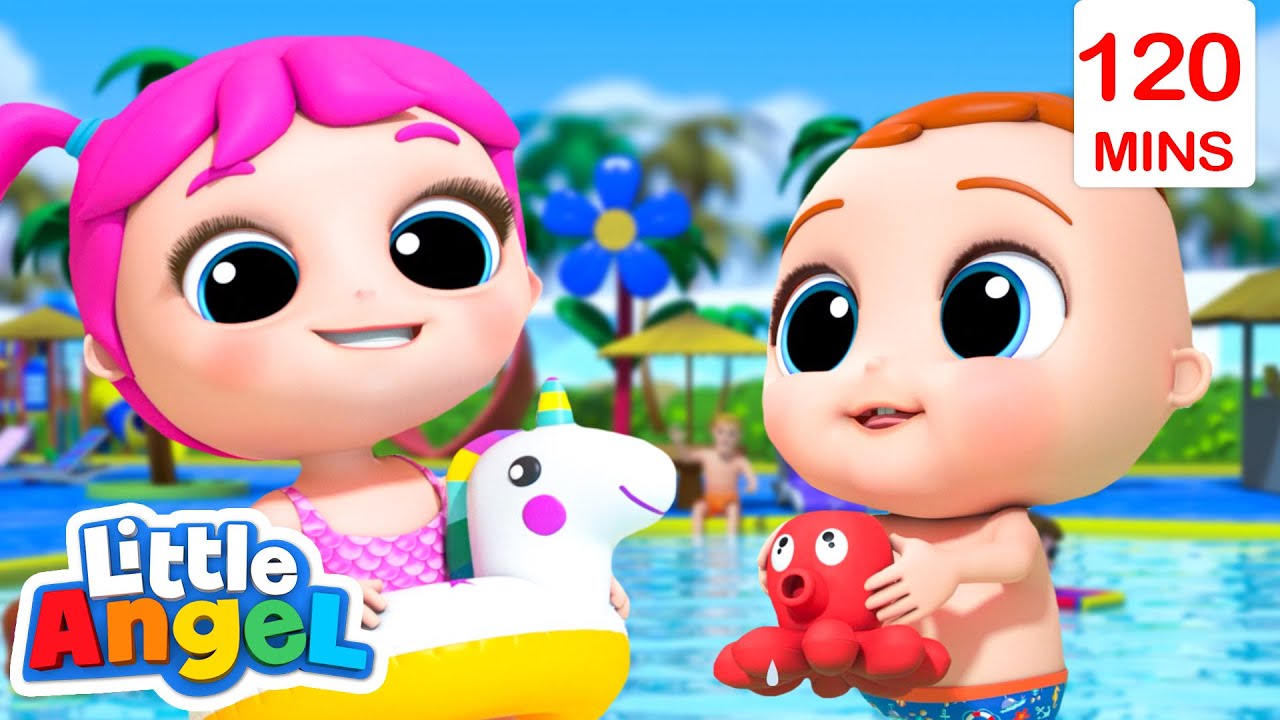 Splish Splash (It’s Pool Time) | Little Angel | Nursery Rhymes ...