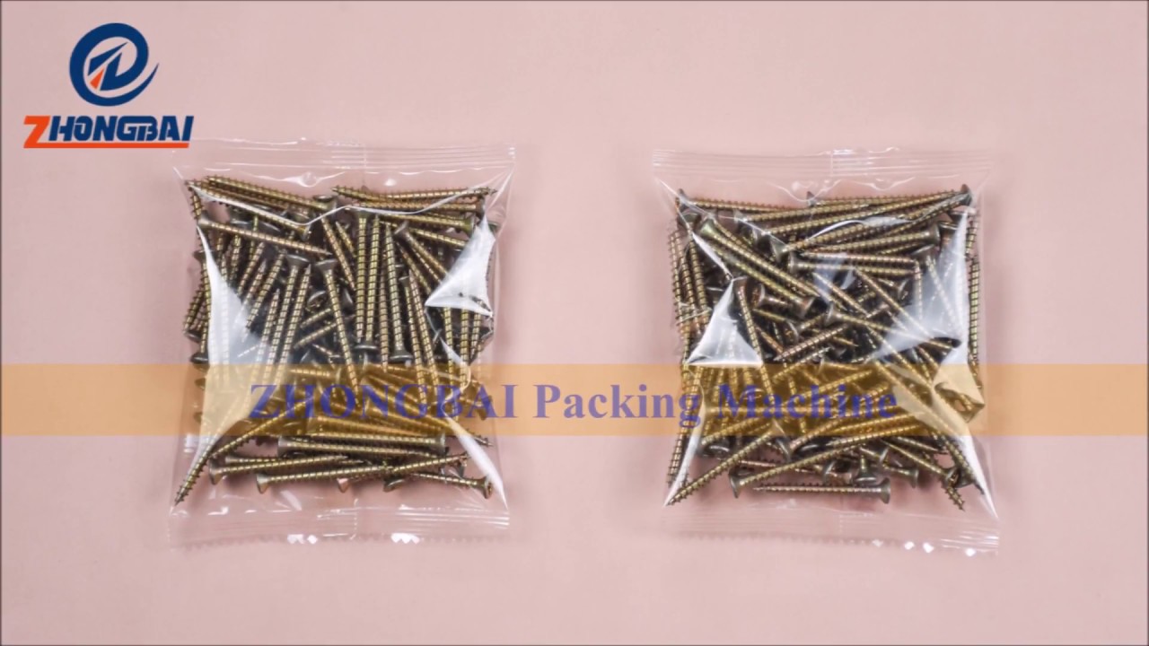 Fastener screw packing machine with 2 bowls, screw counting packing ...