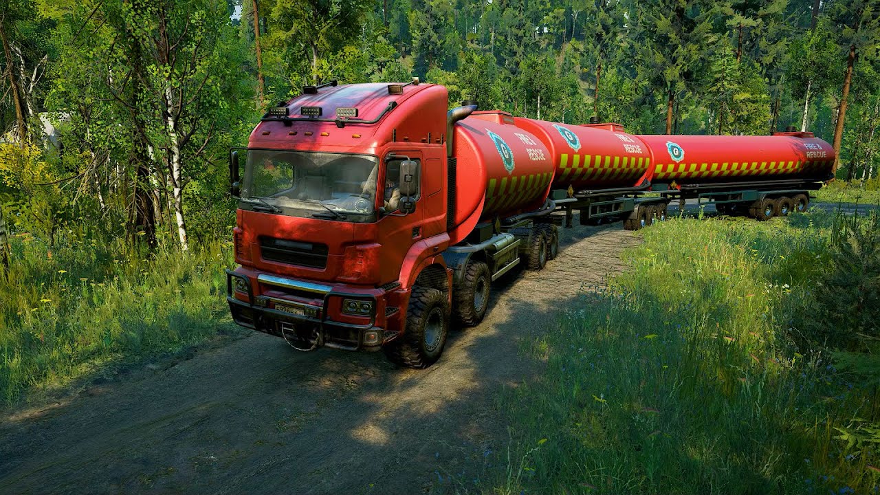 Azov Atom SE | Transporting a water tank | Snowrunner - YouTube