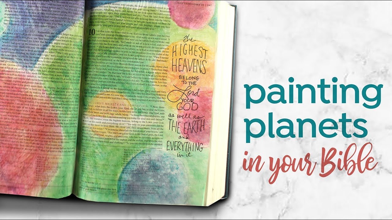 Bible Journaling: Highest Heavens (Painting planets) - YouTube