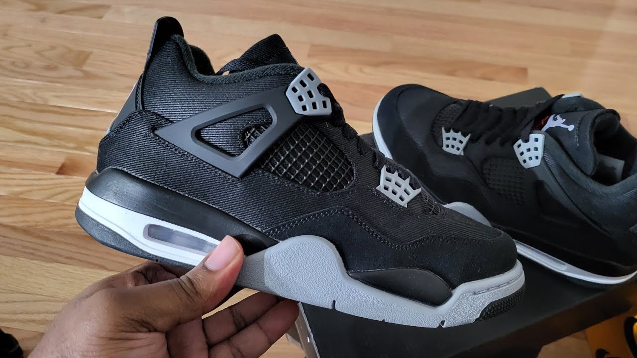 EARLY LOOK | AIR JORDAN 4 RETRO SE "BLACK CANVAS" | IN HAND LOOK - YouTube