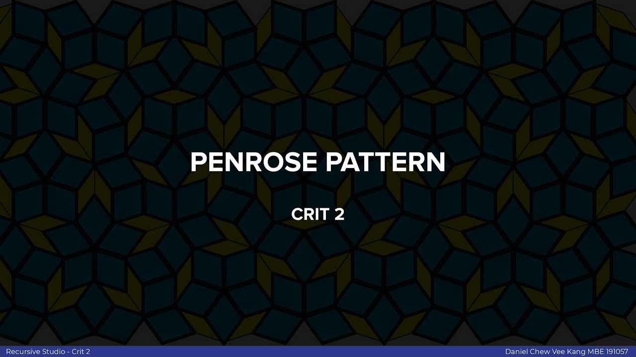 Penrose Pattern Application in Recursive Architecture Studio - Critique ...
