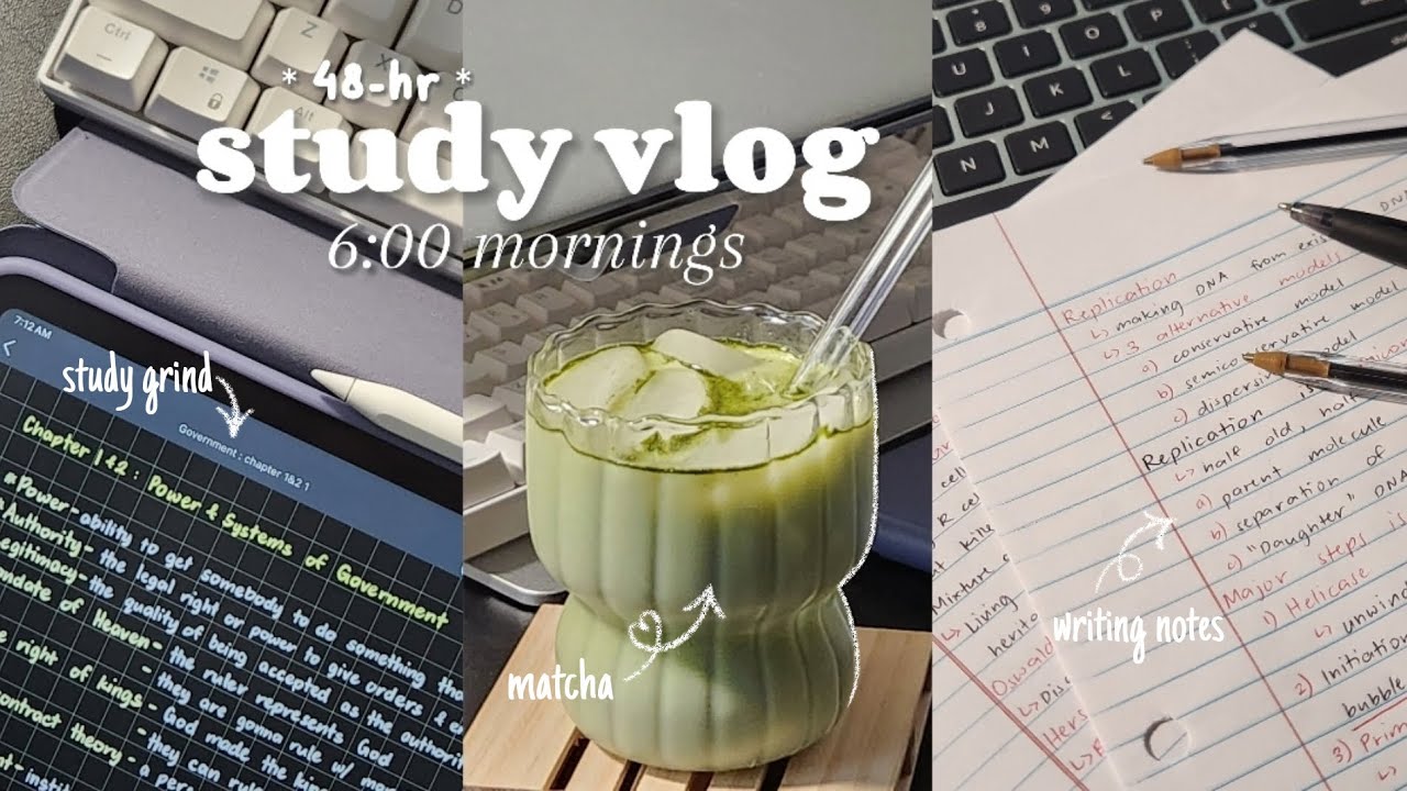 48-hour study vlog | study grind, writing notes, projects & assignments ...