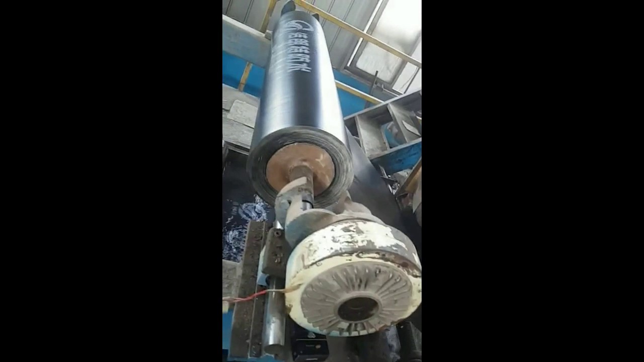 Bitumen waterproof membrane production line - YouTube
