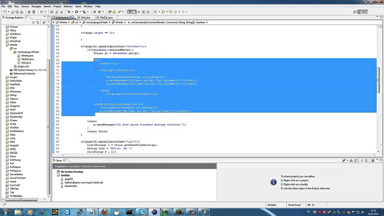 Bukkit-Plugin programmieren: #8 Friede Plugin - YouTube