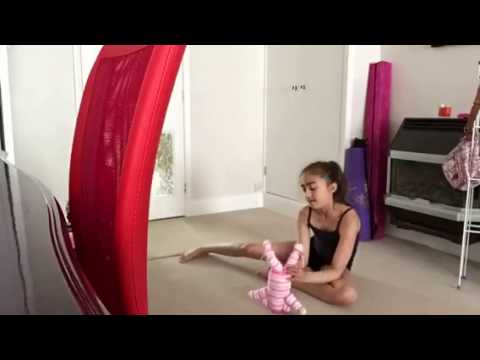 Gymnastics with lexi (sock monkey)