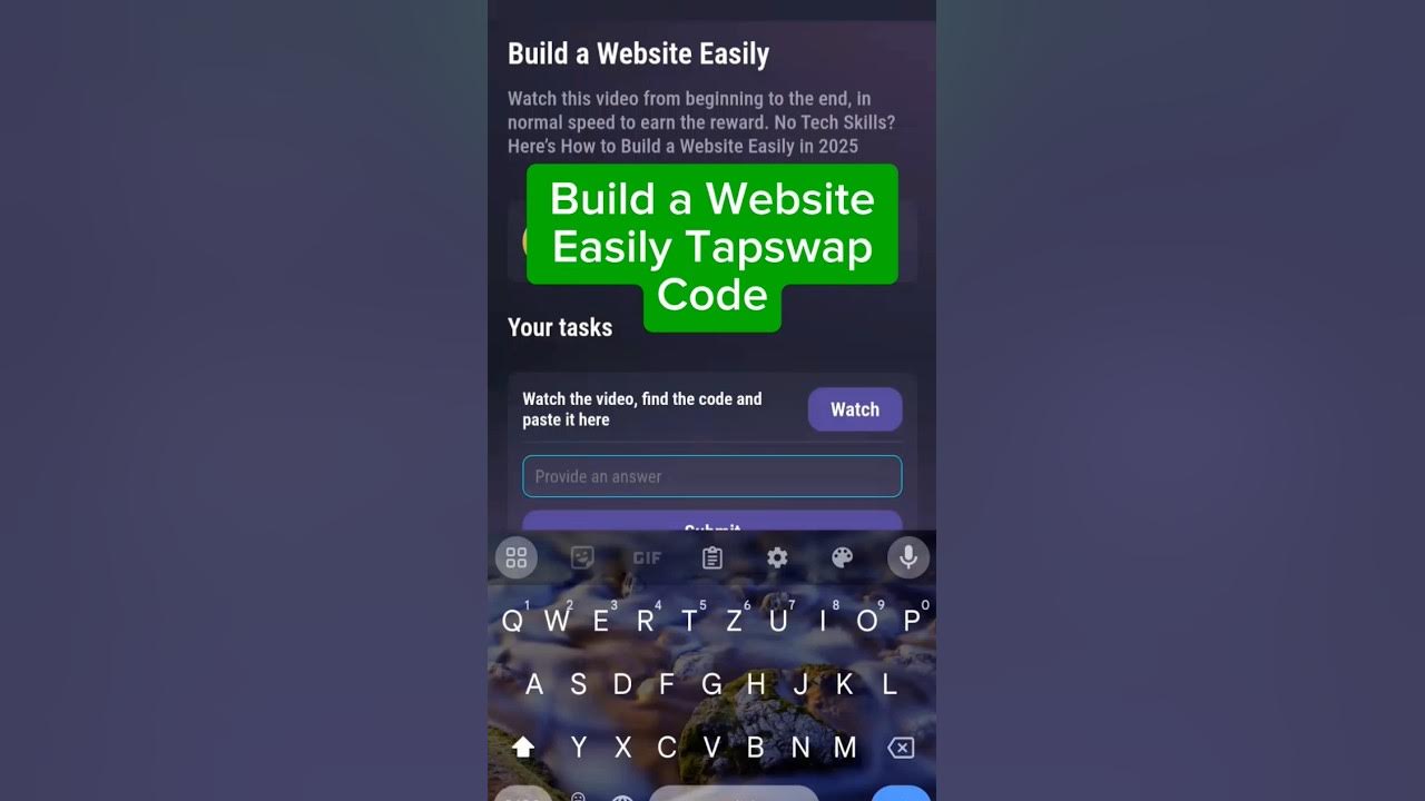 Build a Website Easily | Tapswap code || tapswap code | Build a Website Easily #tapswapcode # ...