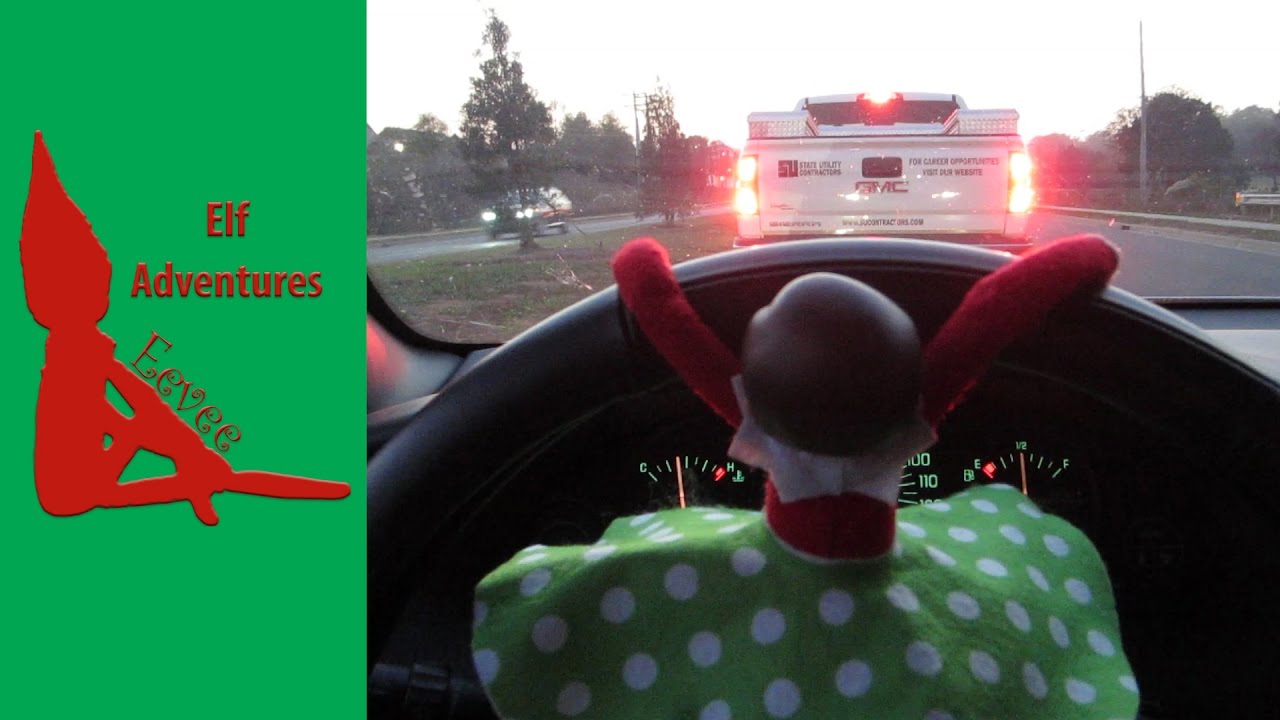 Eevee's Elf Adventures! ~ Elf on the Shelf ~ Elf Drives a CAR! - YouTube