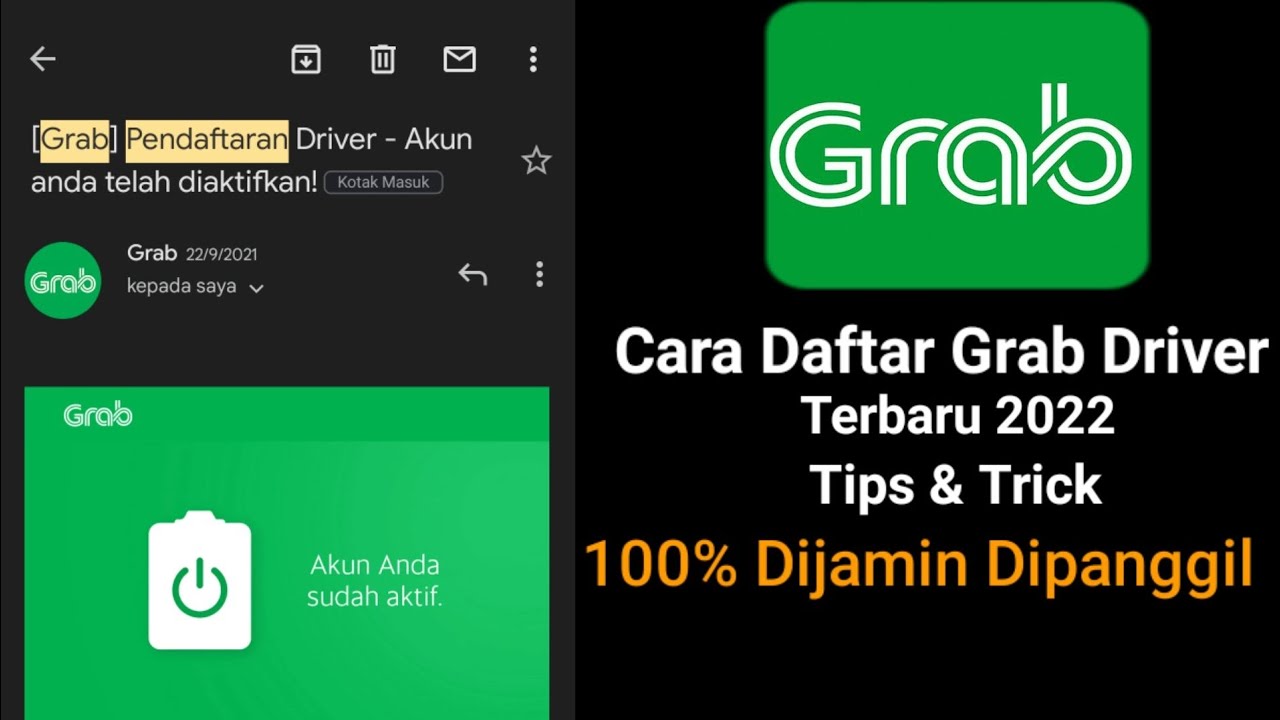 Cara daftar akun Grab Driver Terbaru 2022 !! Tips & Trick 100% Dijamin ...