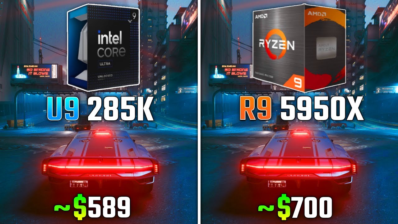 INTEL ULTRA 9 285K vs RYZEN 9 5950X | Test in 6 Games - YouTube