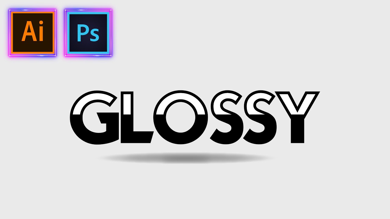 Glossy Text Effect IN ADOBE ILLUSTRATOR Step By Step Guide || MNH ...