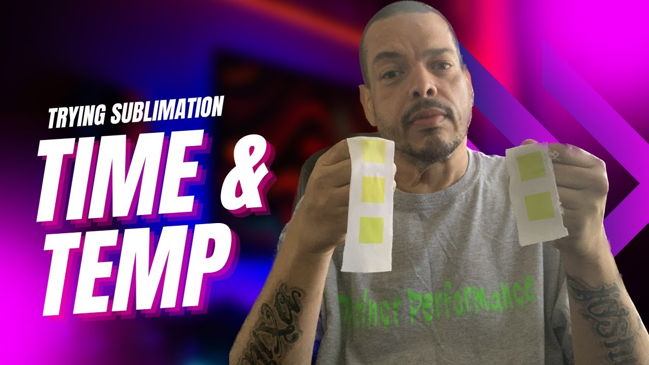 Trying sublimation time and temp to match color and lighten press marks ...