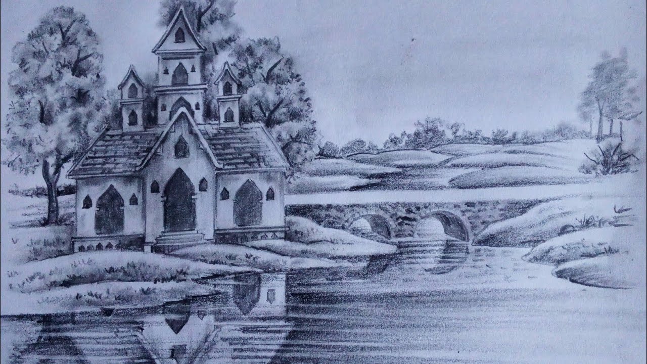 Let's Draw A Church || Pencil Drawing ️ - YouTube