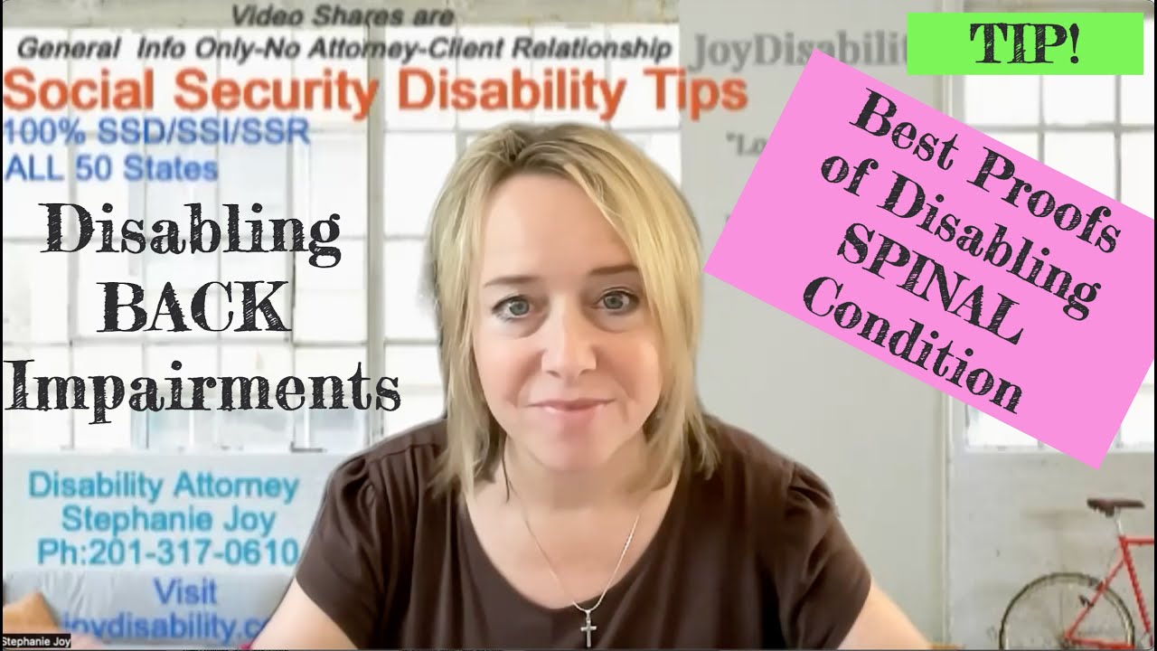 TIP! How to prove a disabling back impairment in your Social Security ...